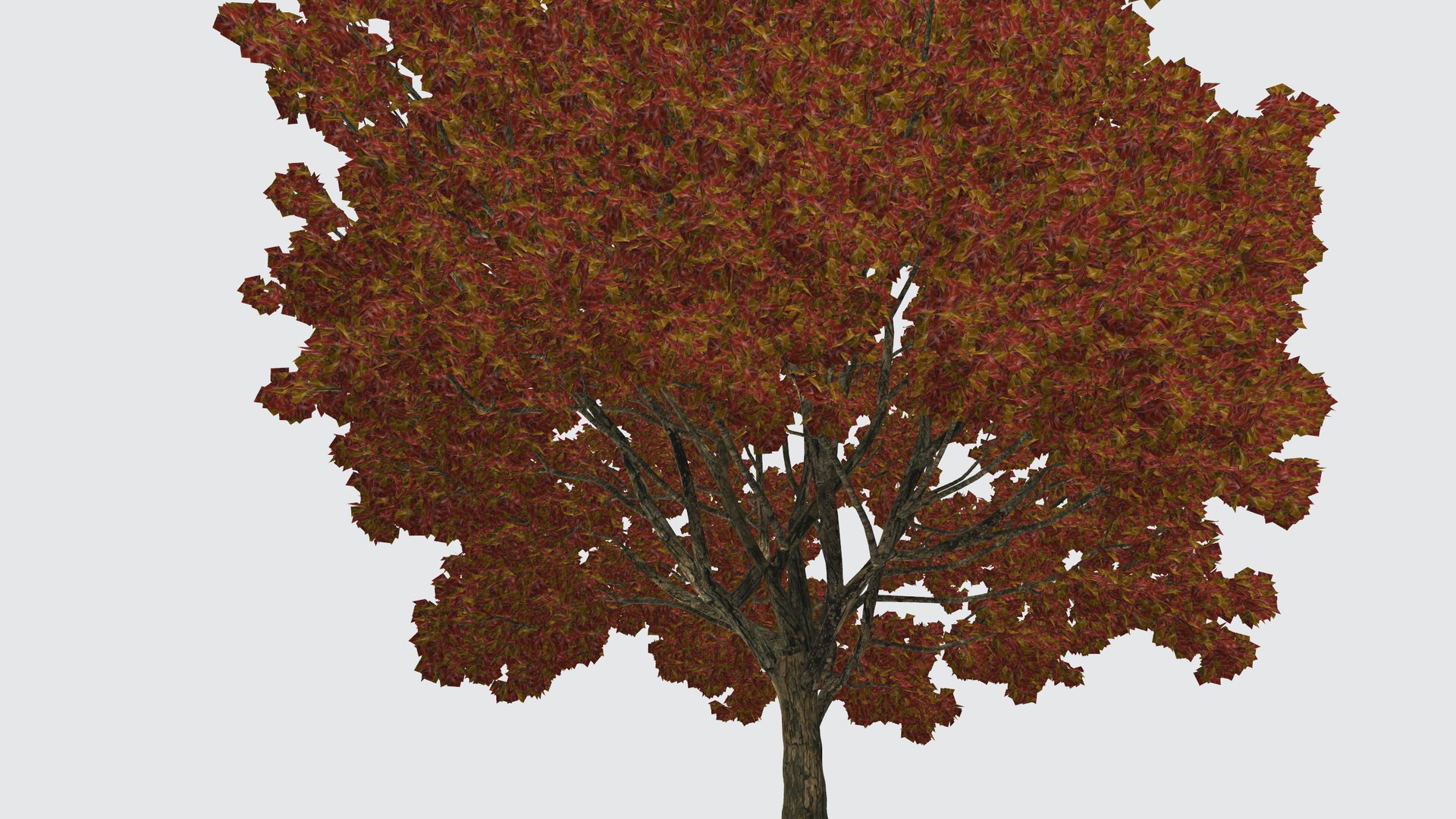 3D Medium-sized Red Tree - TurboSquid 1956156
