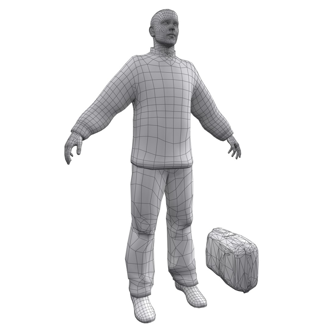 paramedic emergency character 3d model