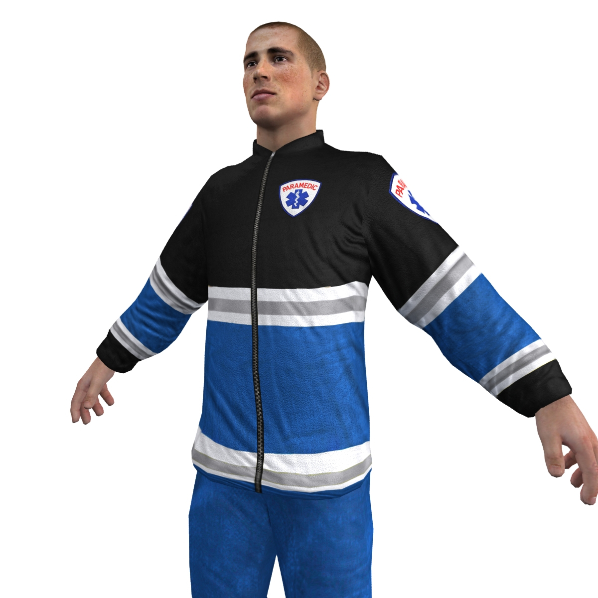 paramedic emergency character 3d model
