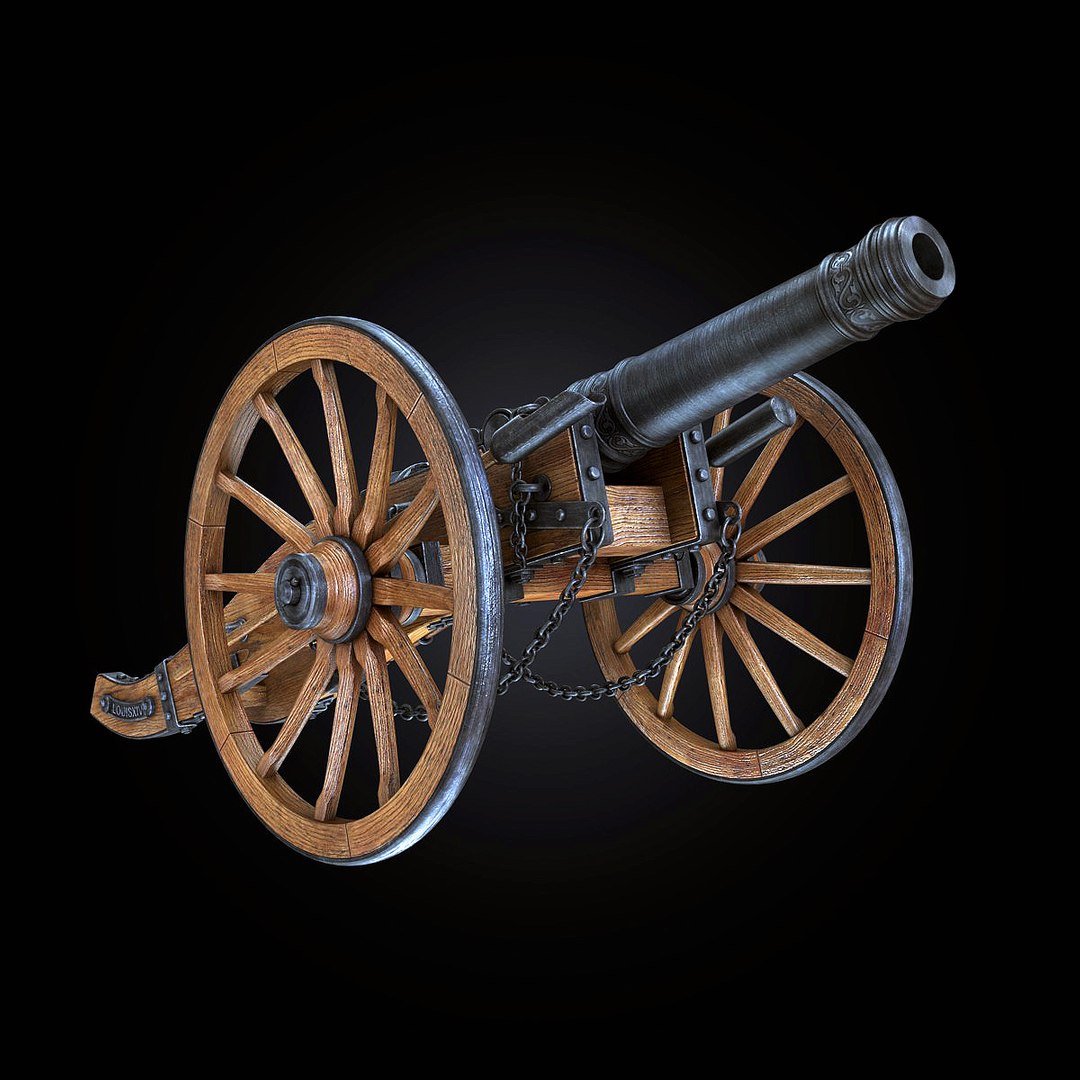 field cannon 3d model
