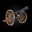 field cannon 3d model