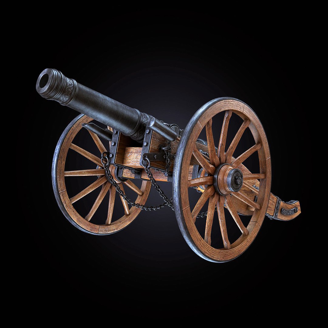 field cannon 3d model