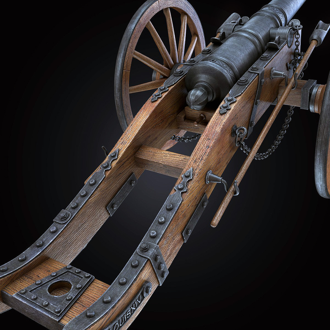 field cannon 3d model