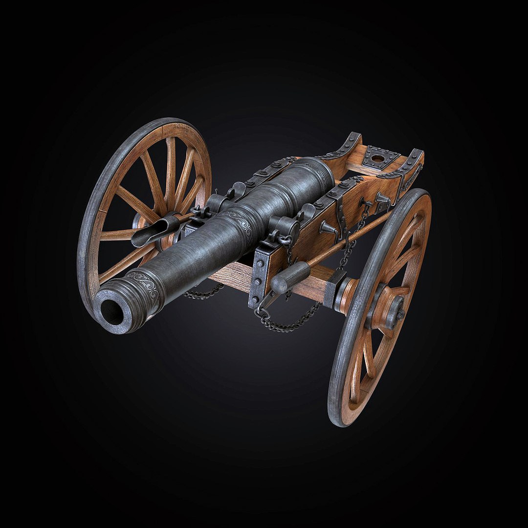 field cannon 3d model