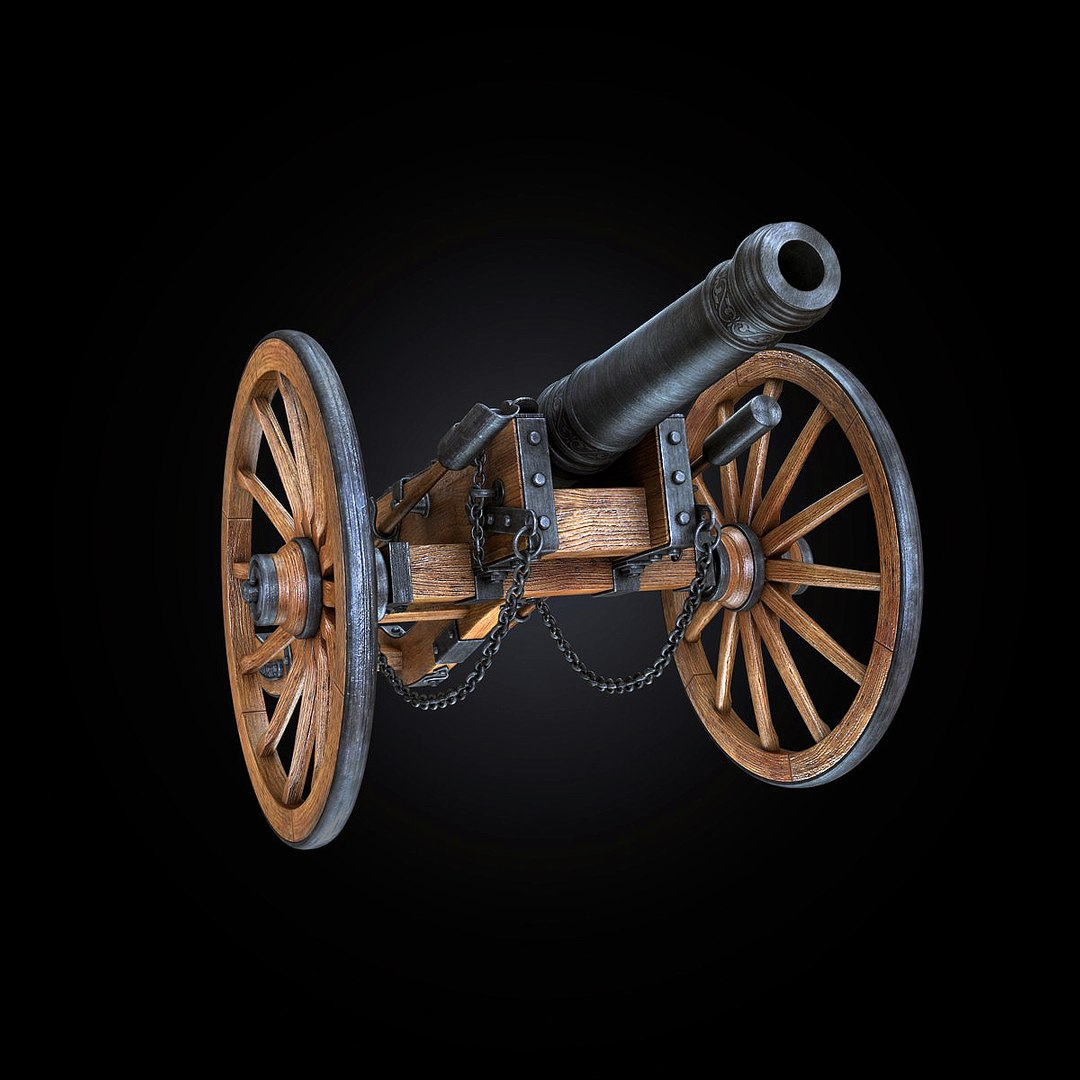 field cannon 3d model