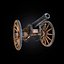 field cannon 3d model