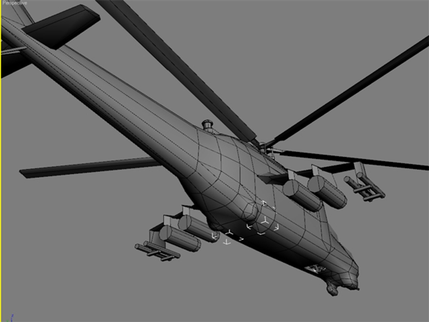 Mi 24 Hind Helicopter 3d Model
