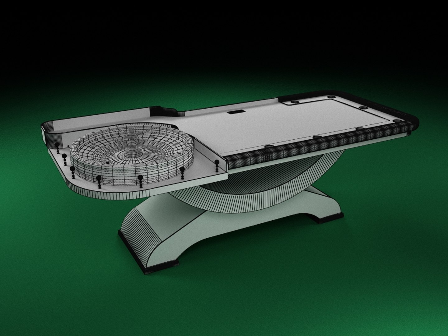 3D Model Roulette Table - TurboSquid 1322393