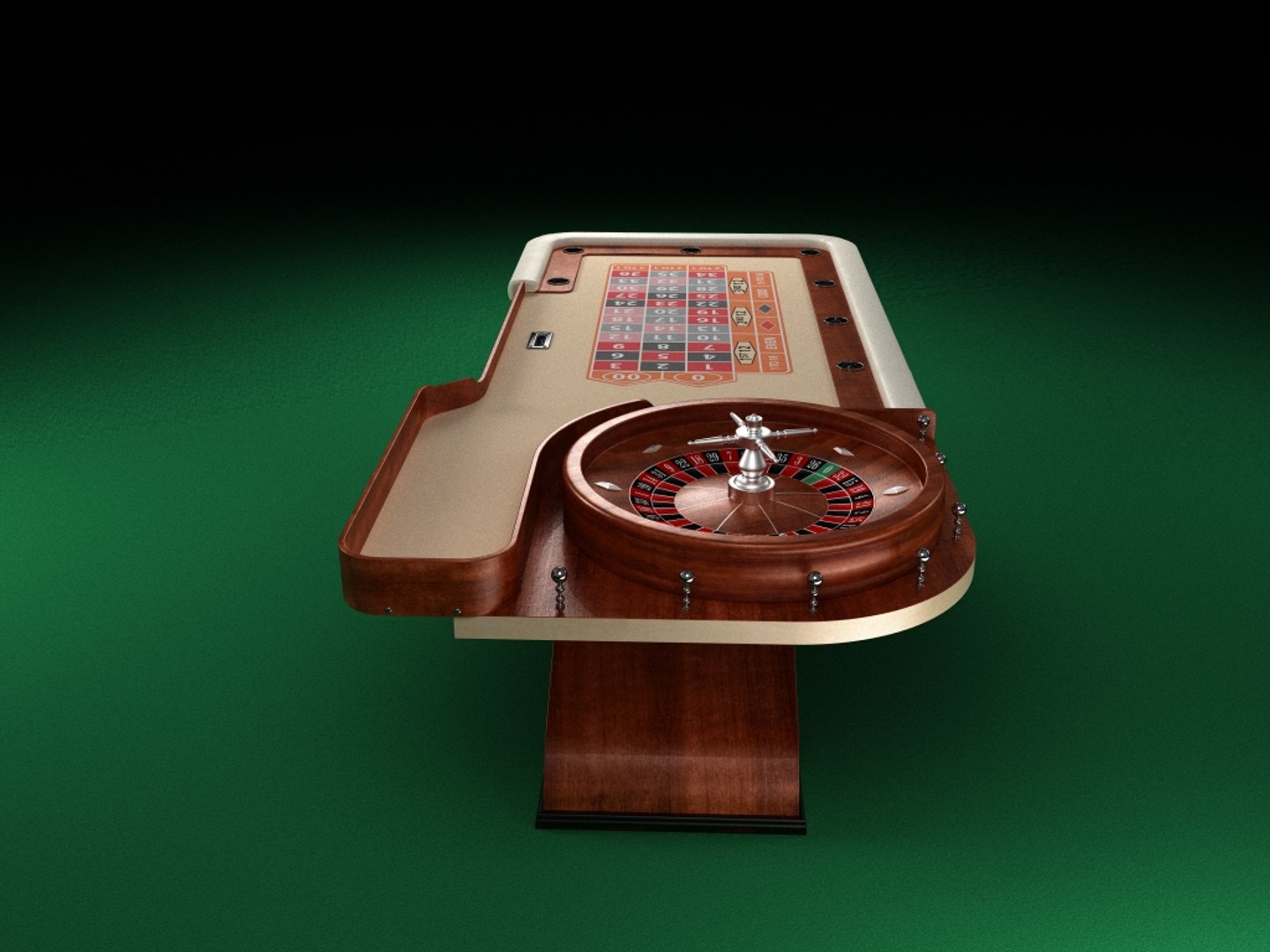 3D Model Roulette Table - TurboSquid 1322393