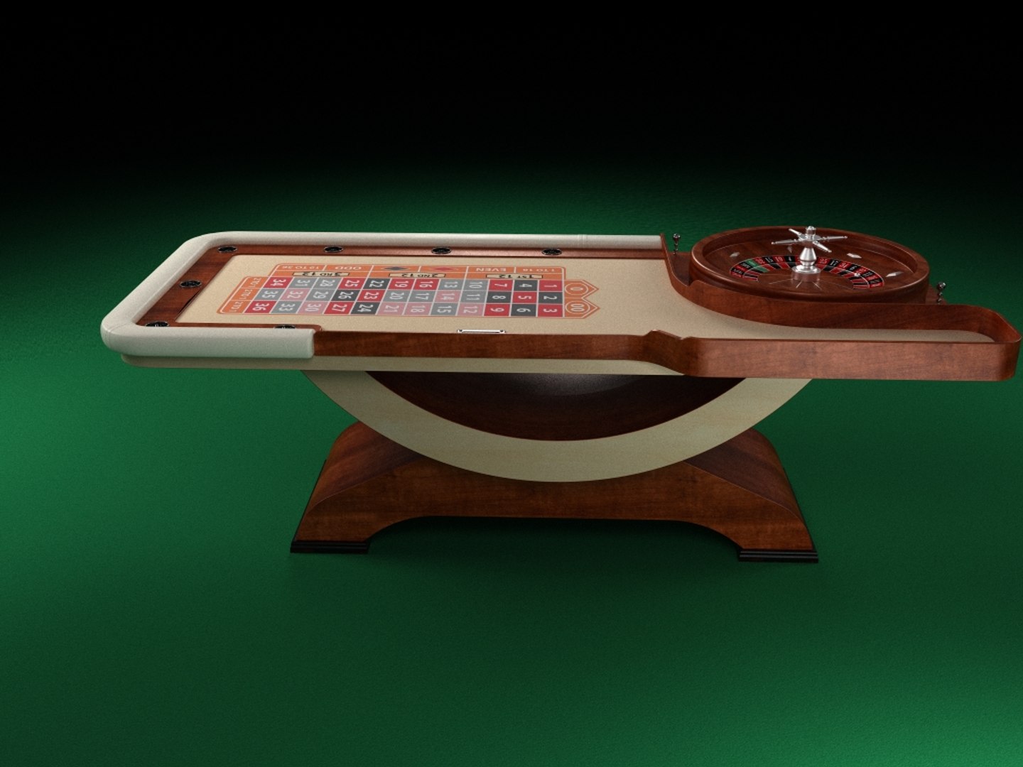 3D Model Roulette Table - TurboSquid 1322393