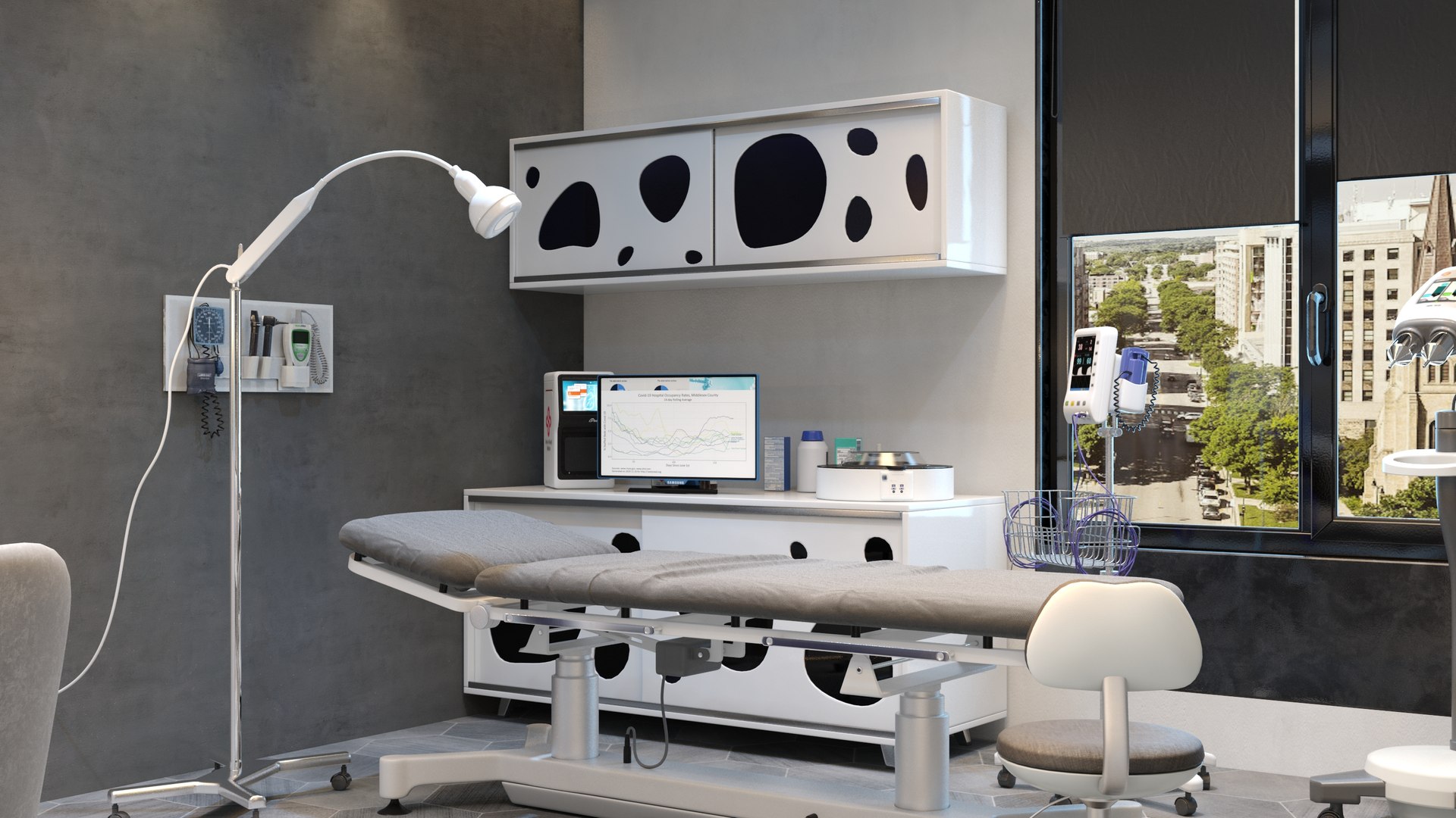 Exam Room Gray 3D Model - TurboSquid 2119645