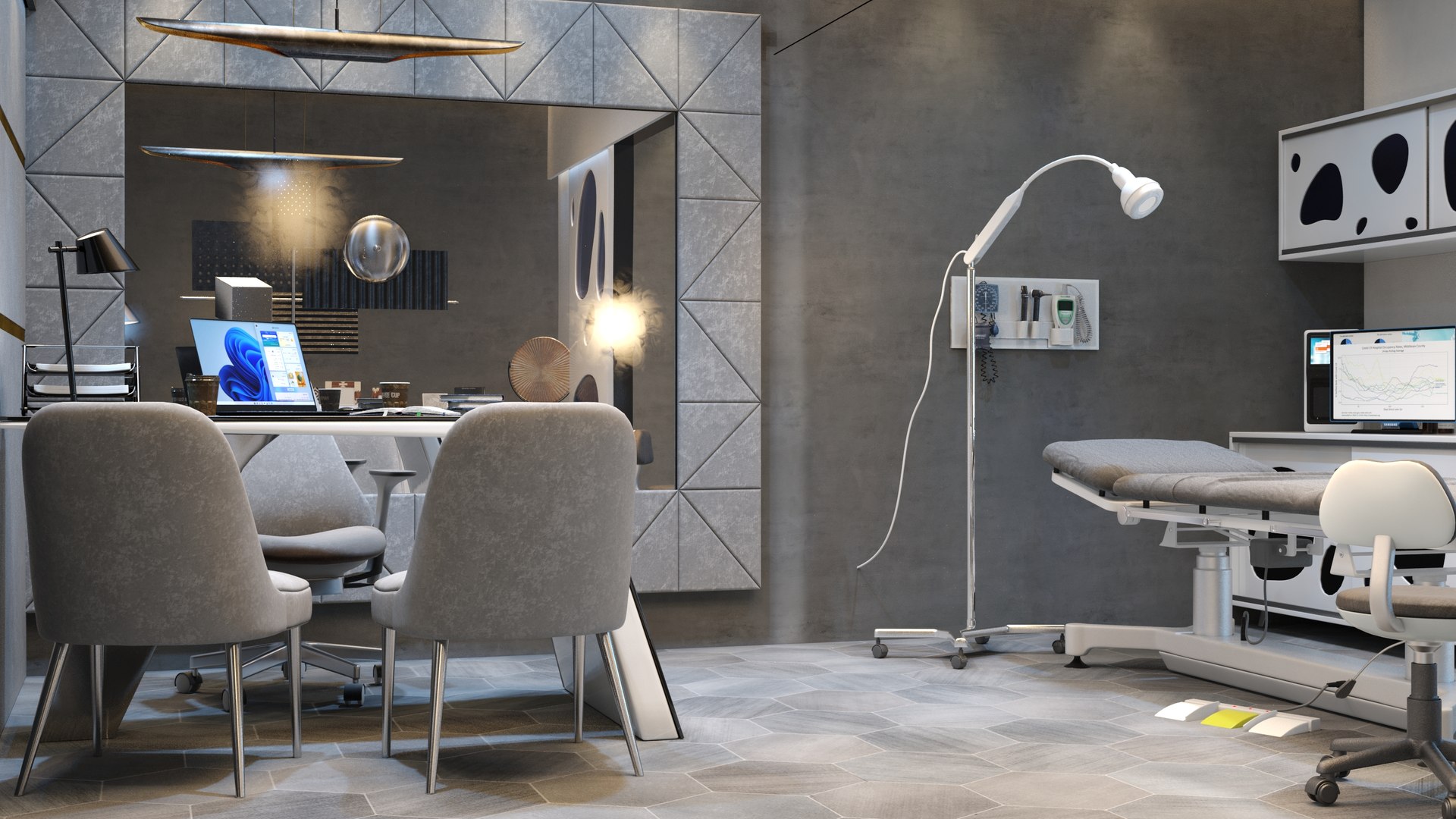 Exam Room Gray 3D Model - TurboSquid 2119645