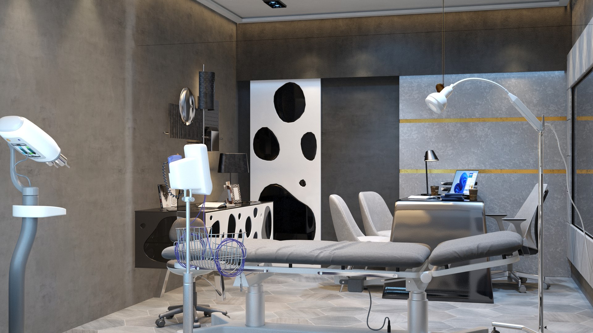 Exam Room Gray 3D Model - TurboSquid 2119645