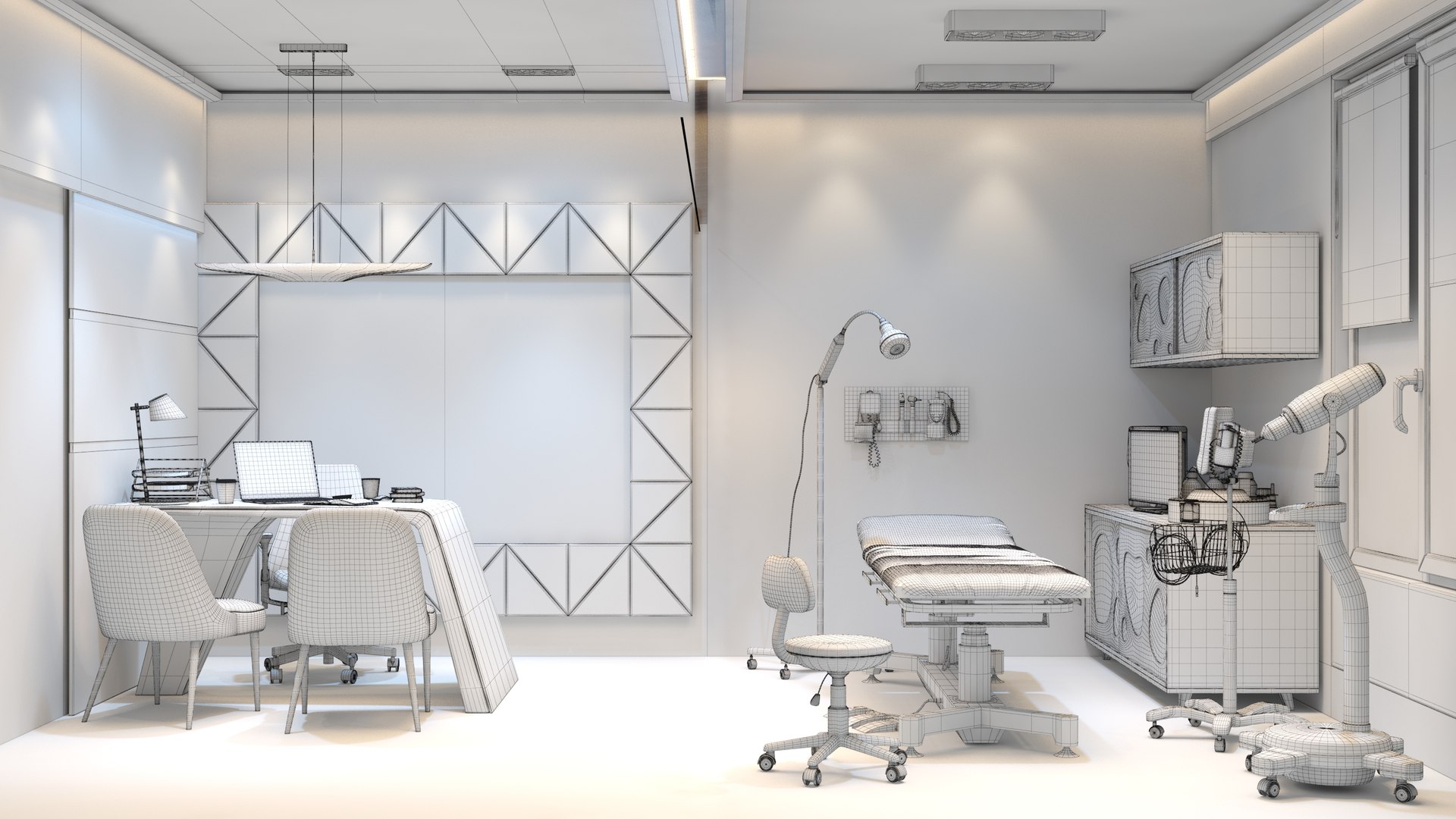 Exam Room Gray 3D Model - TurboSquid 2119645