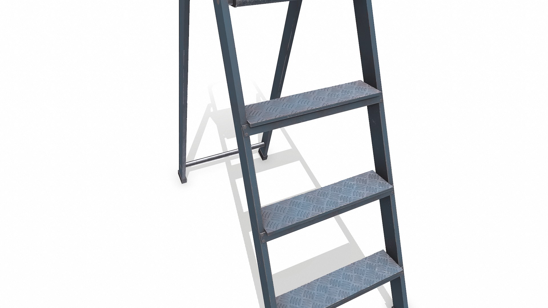 3D Model Old Metal Setp Ladder Low-poly PBR - TurboSquid 2371403