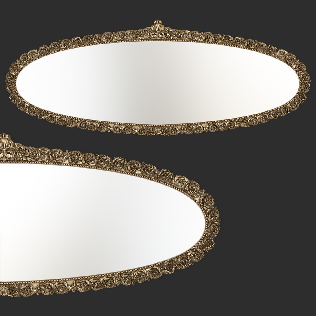 Mirror Oval 3D Model - TurboSquid 1451982