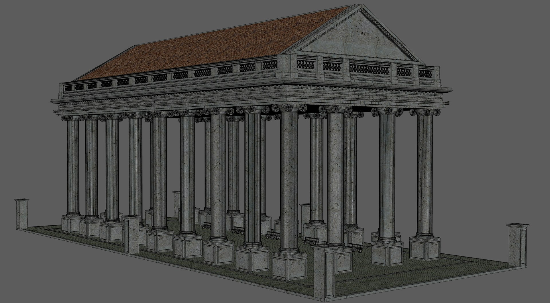 3D Temple Greek Classic - TurboSquid 1209102