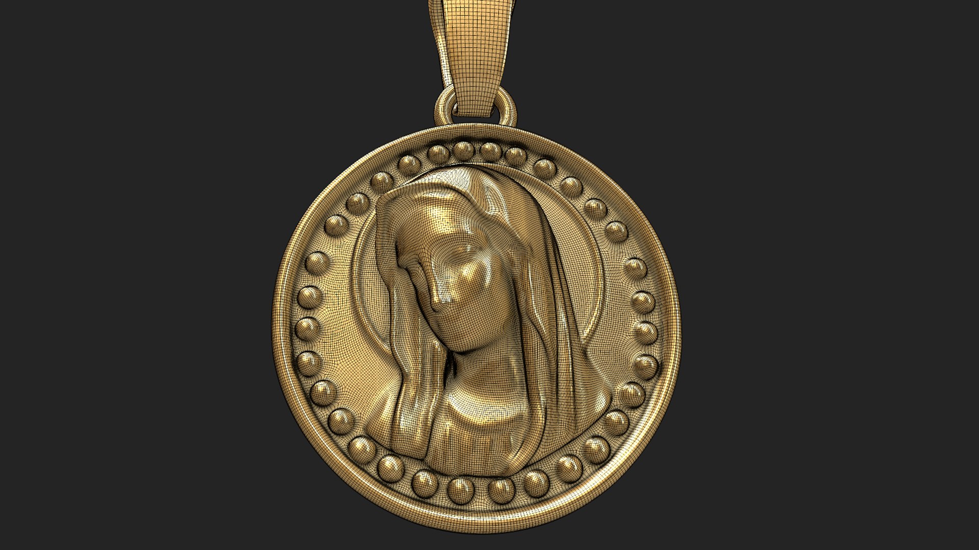 3D Virgin Mary Pendant 3D Print Model - TurboSquid 2390240