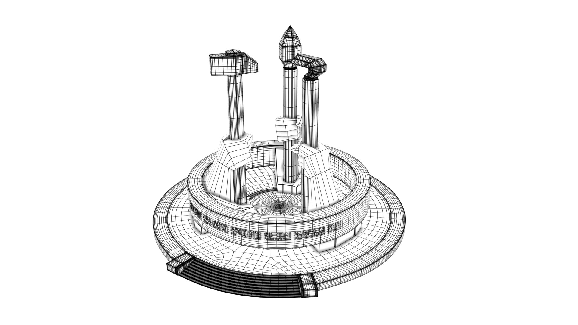 Monument to Party Founding Pyongyang North Korea 3D - TurboSquid 2151489