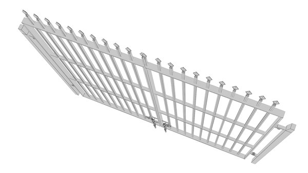 modelo 3d Construcción de puerta de hierro forjado - TurboSquid 1523952