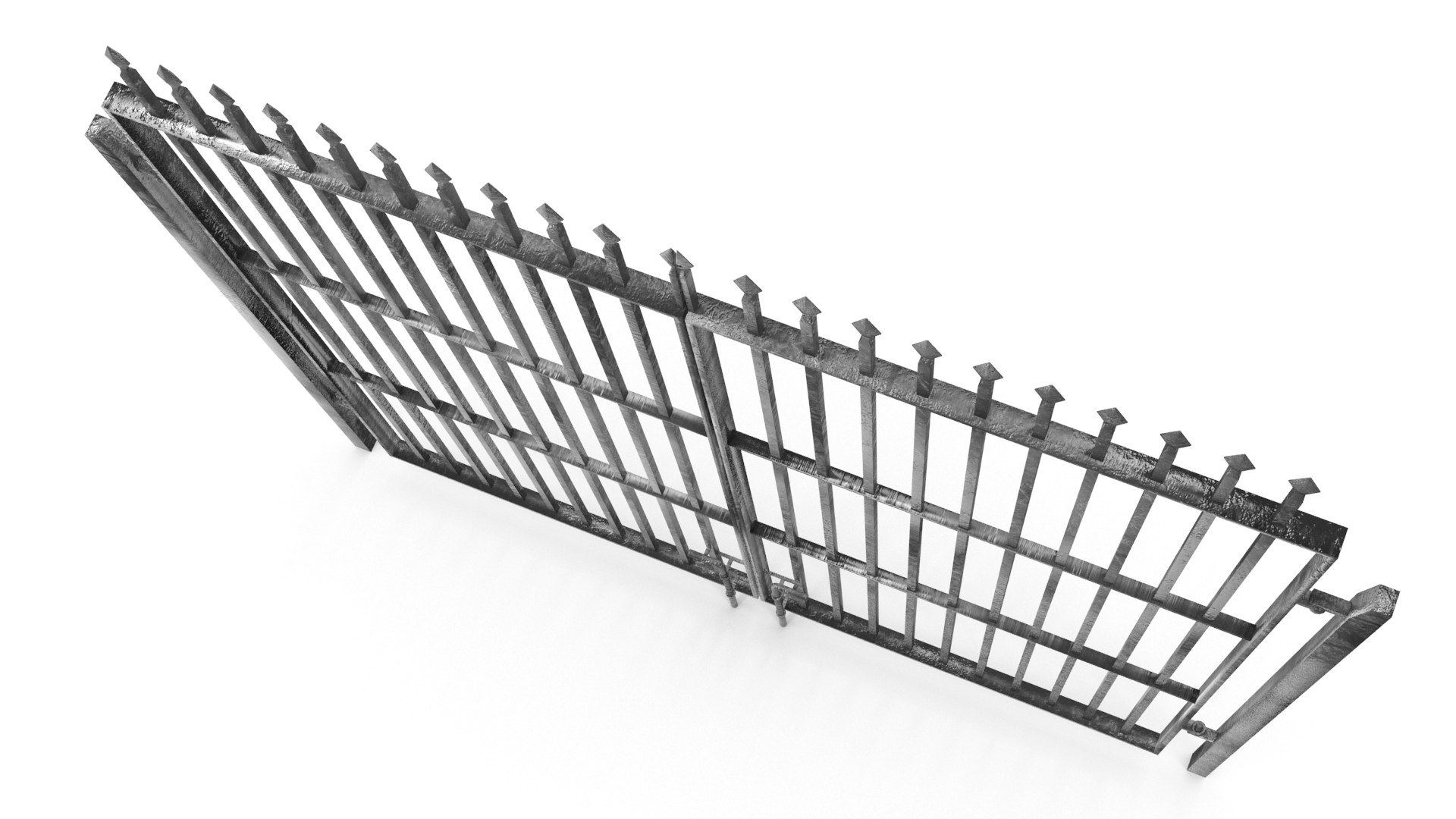 3D Wrought Iron Gate Building - TurboSquid 1523952
