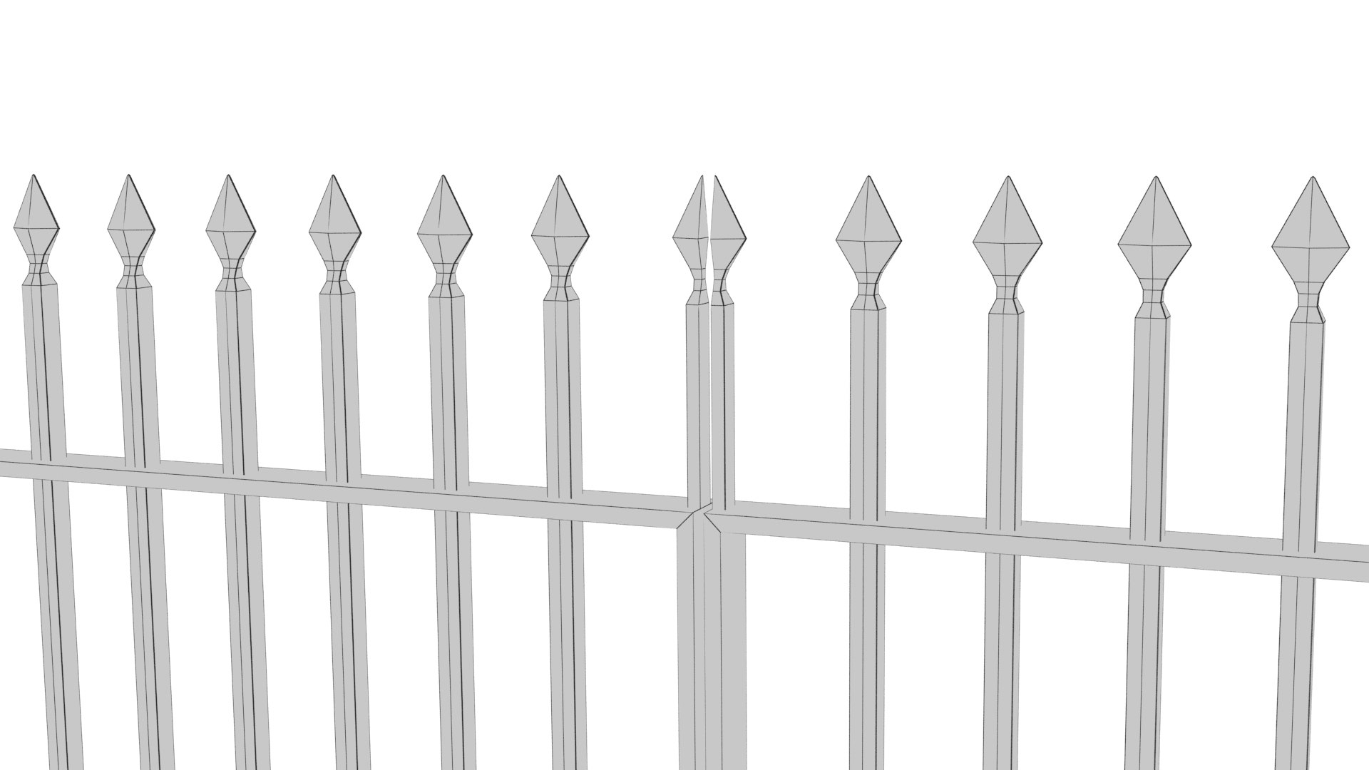 3D Wrought Iron Gate Building - TurboSquid 1523952