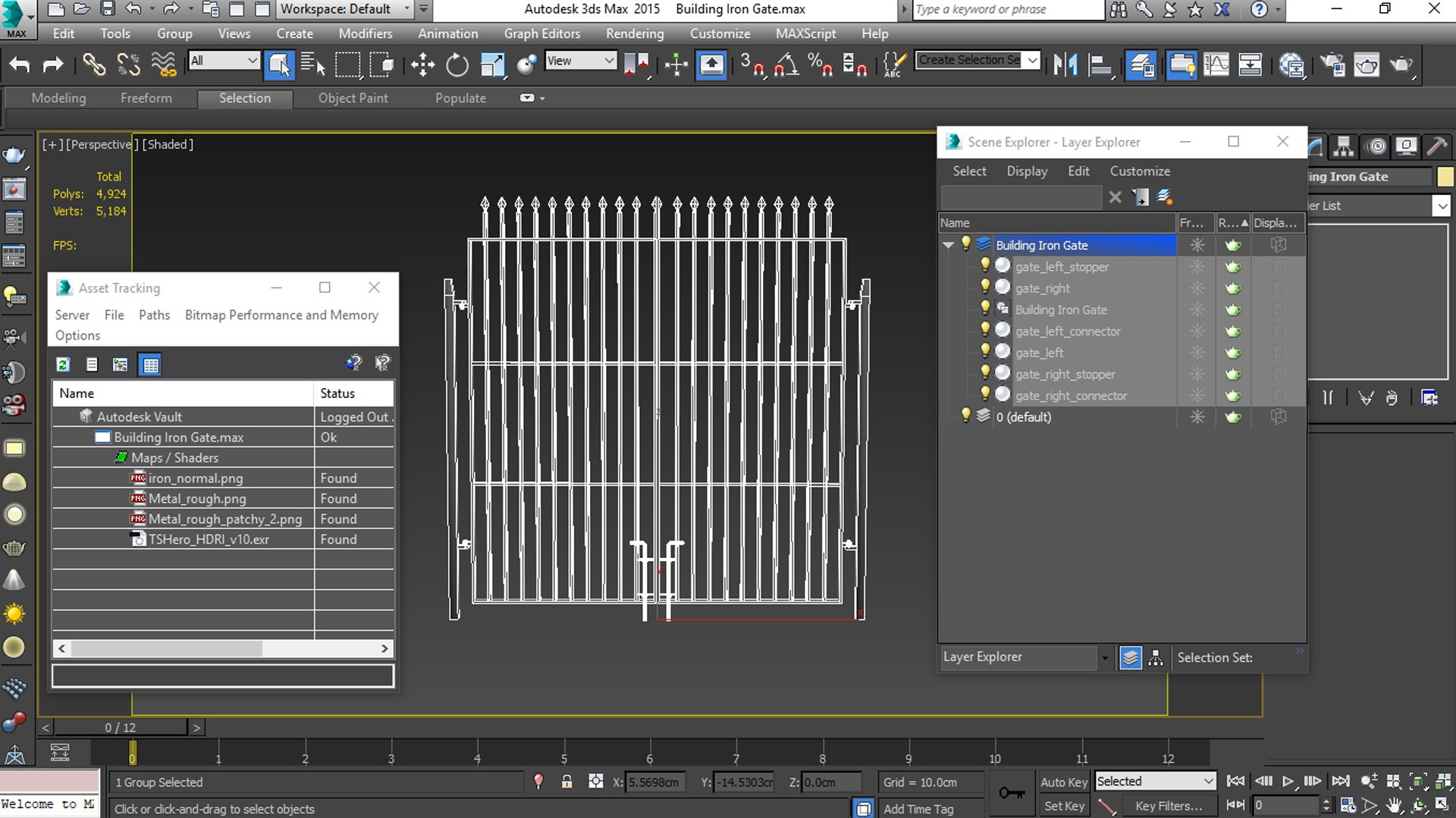 3D Wrought Iron Gate Building - TurboSquid 1523952