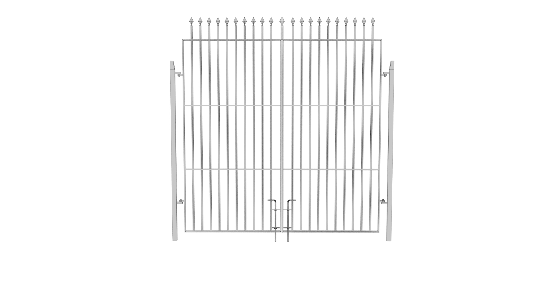 3D Wrought Iron Gate Building - TurboSquid 1523952