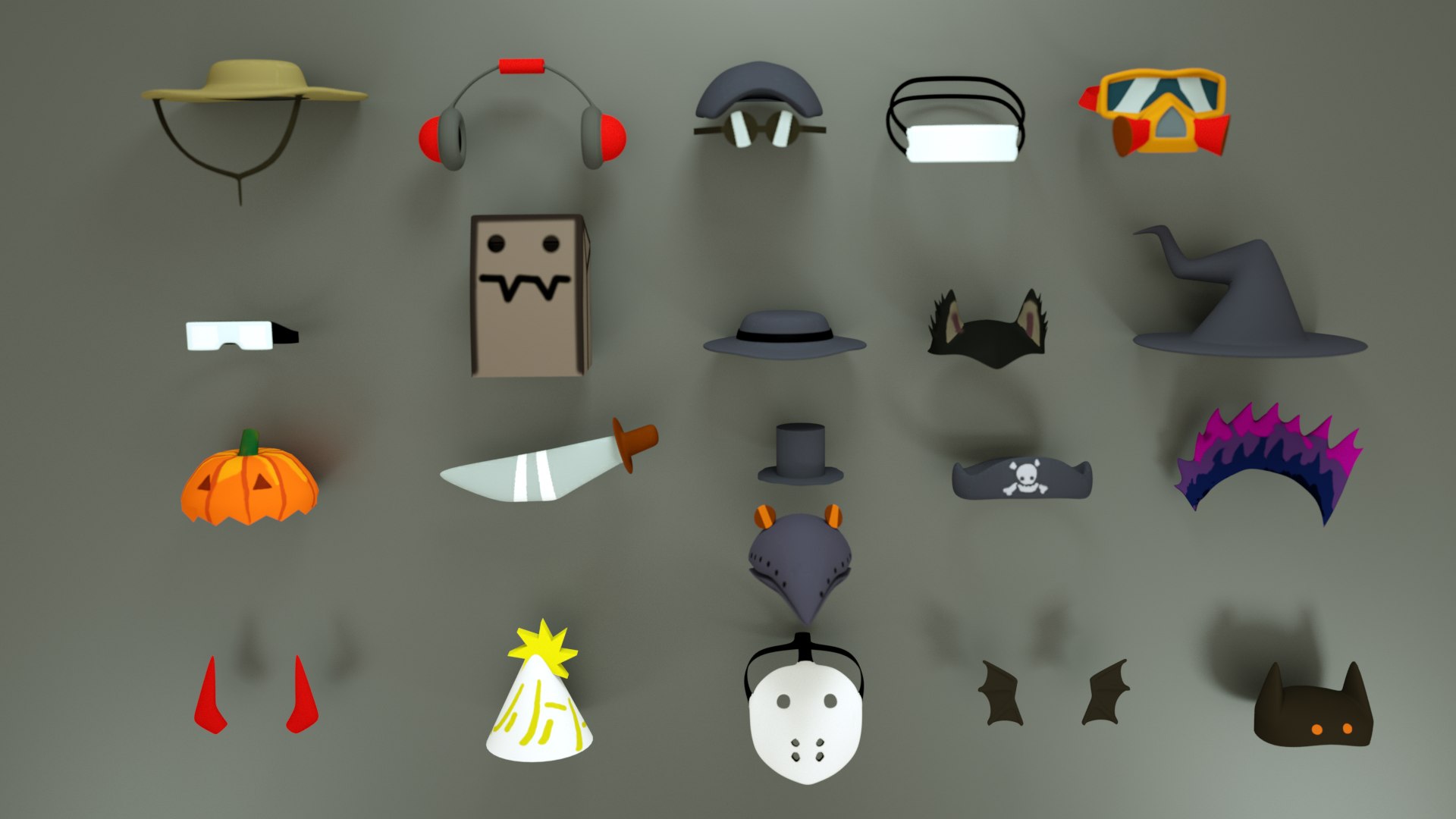 Characters Hats Pack Model - TurboSquid 1645855