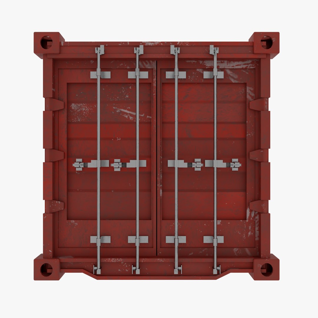 3D Cargo Container Red PBR Textures - TurboSquid 2309257