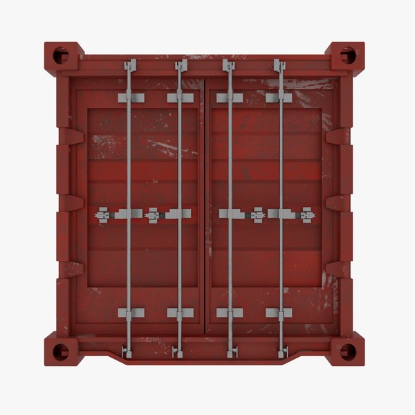 modelo 3d Texturas PBR de contenedores de carga rojos - TurboSquid 2309257