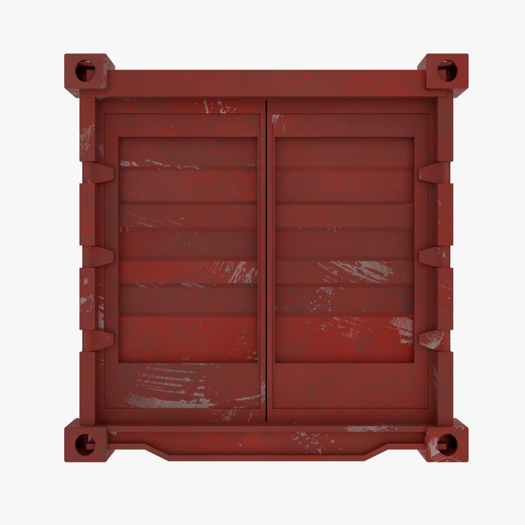 3D Cargo Container Red PBR Textures - TurboSquid 2309257