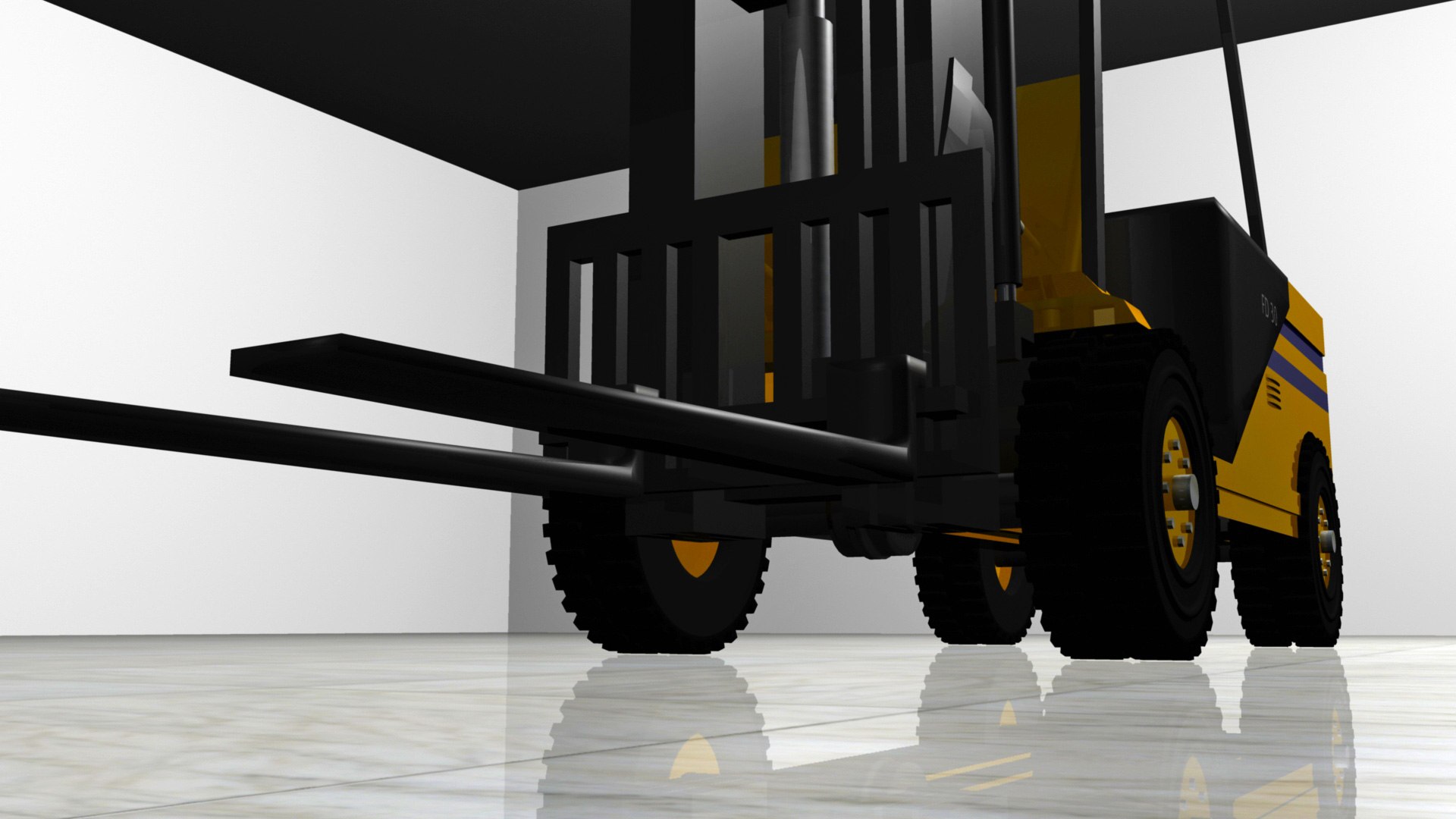 3d Forklift Warehouse Equipment Model