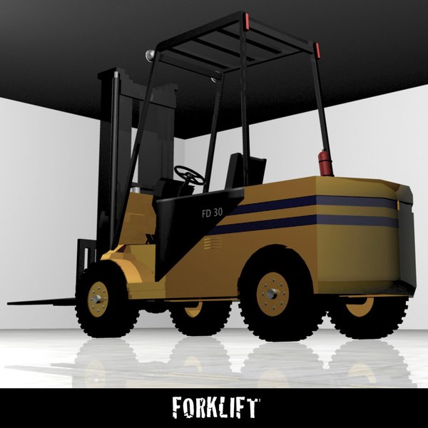 3d forklift warehouse equipment model