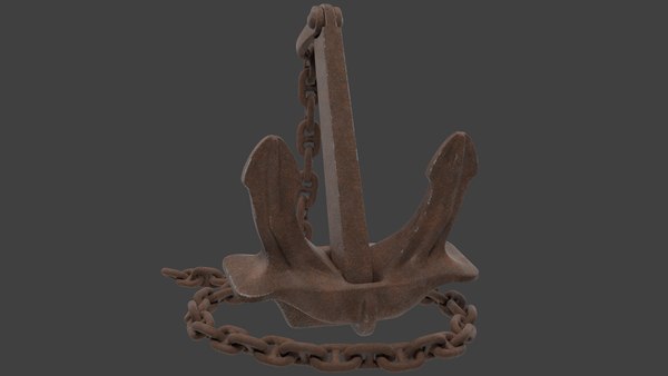 modelo 3d Ancla con segmento de cadena V2 - TurboSquid 2061584
