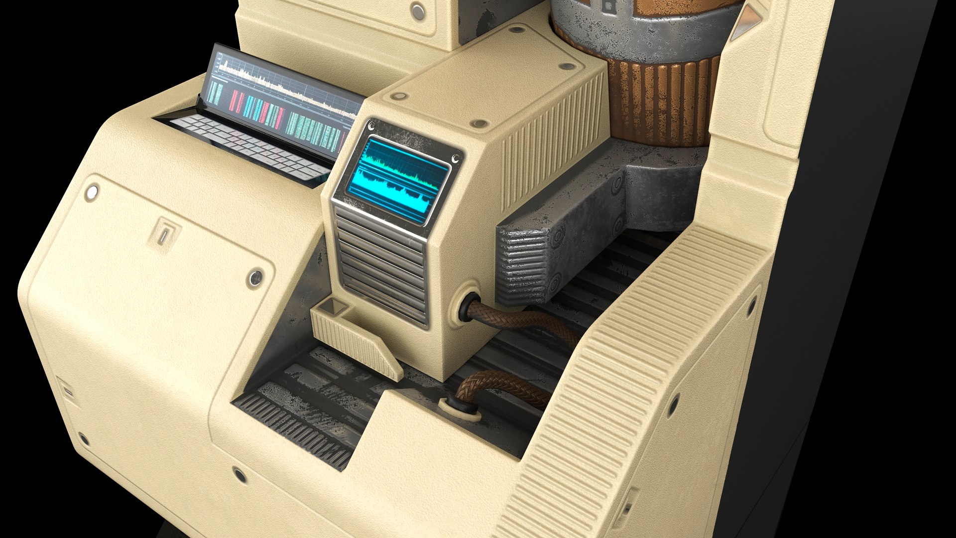 Interior Sci-fi Part With Metal Barrel 3D - TurboSquid 2240985