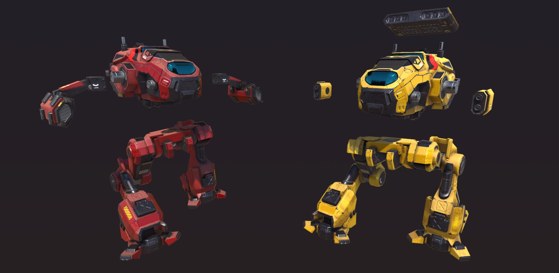 3D Pbr Modular Mechs V1 - TurboSquid 1424019