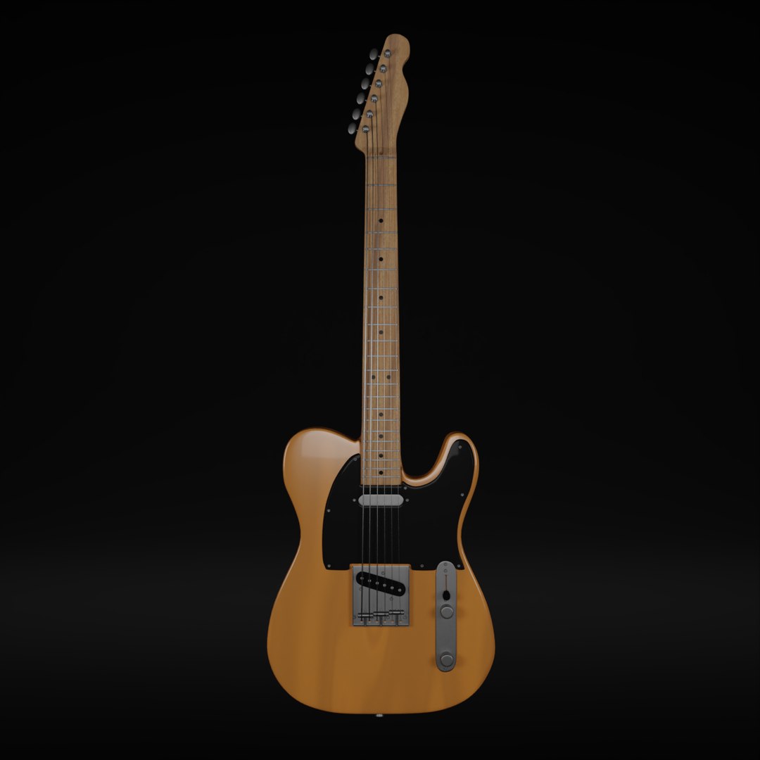 Guitar Vintage Telecaster Butterscotch 3D Model - TurboSquid 1970198