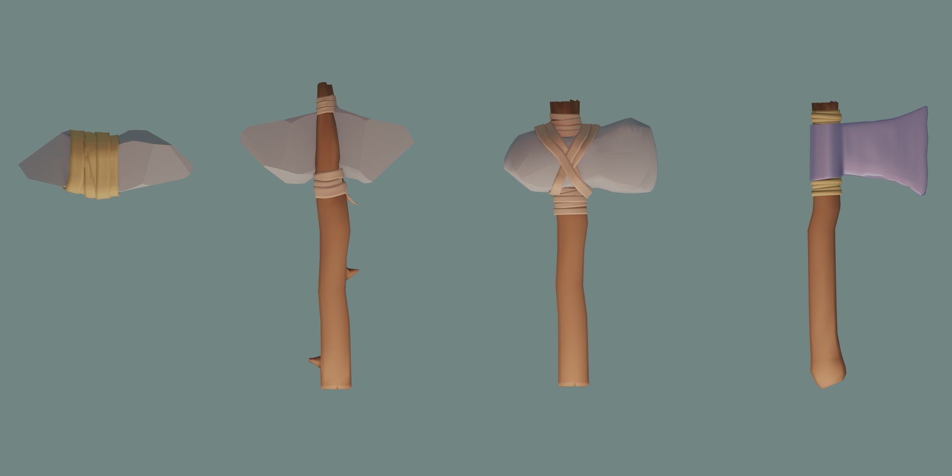 Crafted Axe Collection 3D Model - TurboSquid 2037784