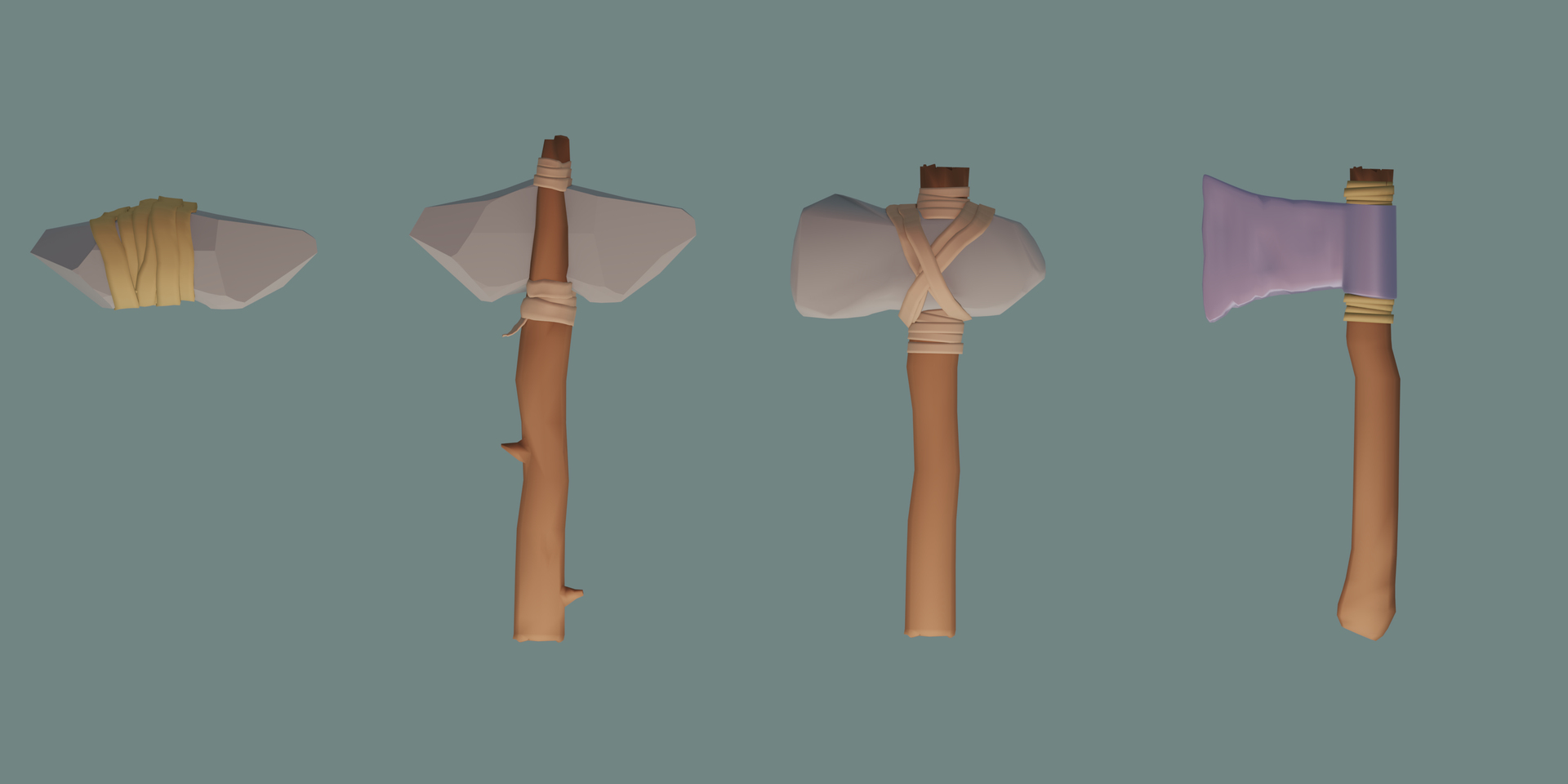 Crafted Axe Collection 3D Model - TurboSquid 2037784