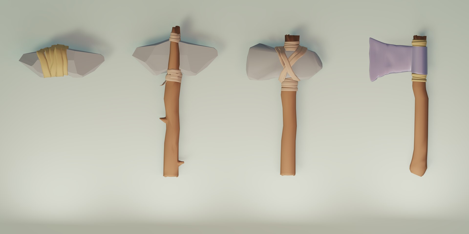 Crafted Axe Collection 3D Model - TurboSquid 2037784