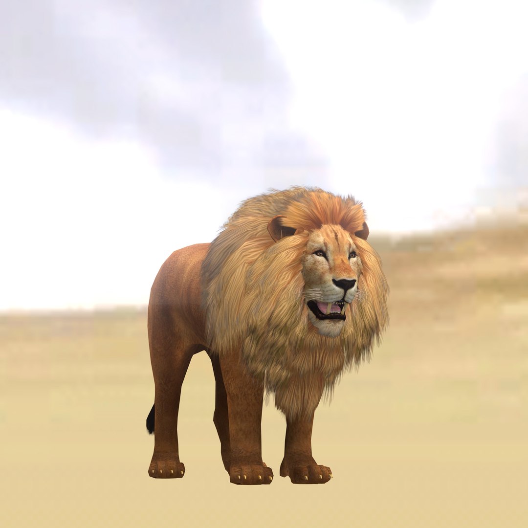 Male Lion Ready For Game And Animation 3D Model - TurboSquid 2368542