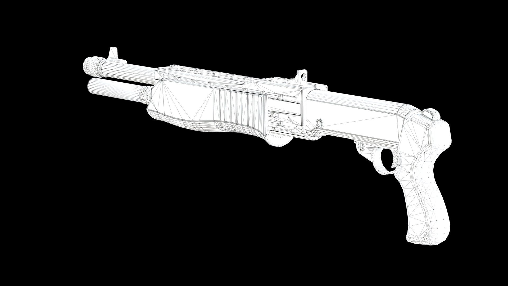 SHOTGUN PACK LOW-POLY PBR Low-poly 3D Model - TurboSquid 1803527
