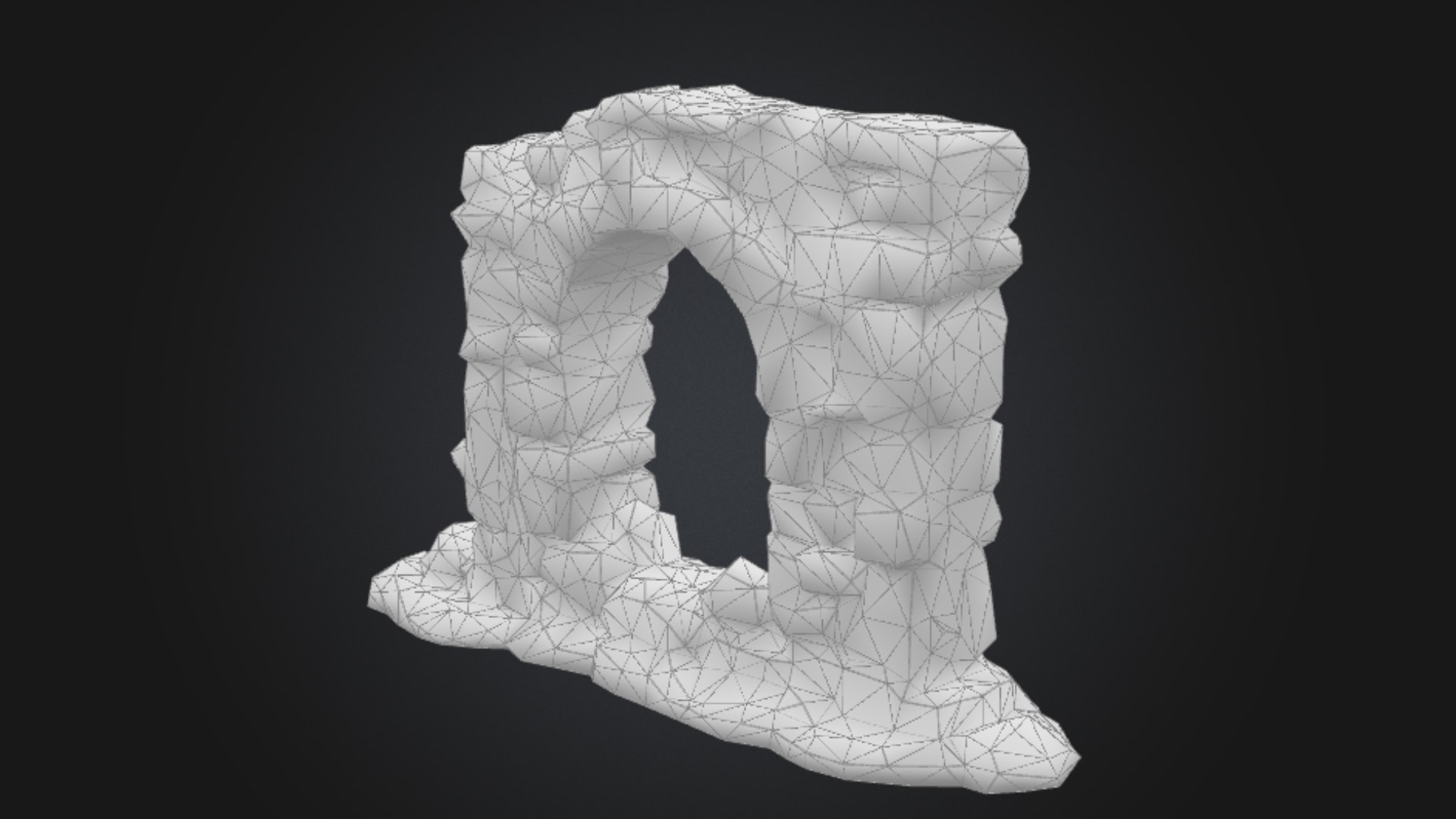 Stylized Game Ready Stone Archway 3K Triangles Low Poly FBX OBJ BLEND ...