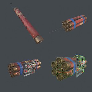 3d dynamite tnt model