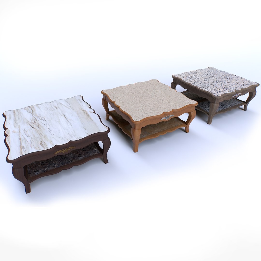 Coffee Table Pack Model - TurboSquid 2184057