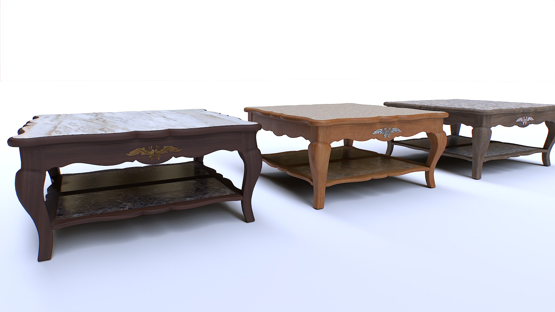 Coffee Table Pack Model - TurboSquid 2184057