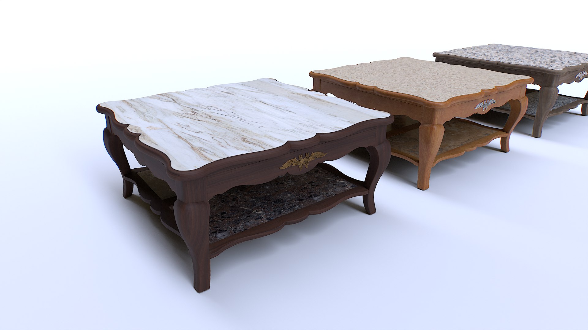 Coffee Table Pack Model - TurboSquid 2184057