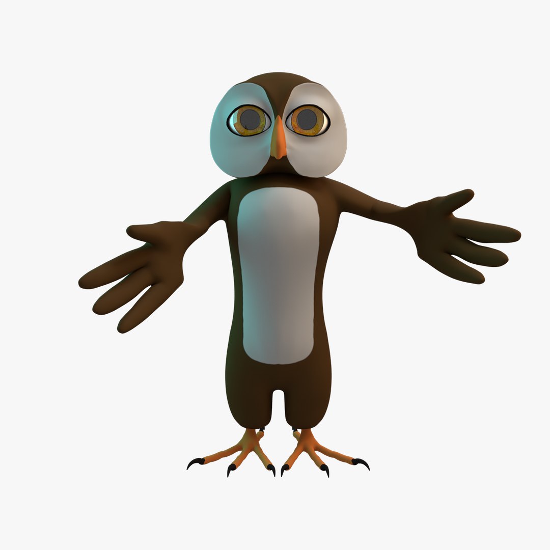 3D Stylized Owl Rigged - TurboSquid 2012428
