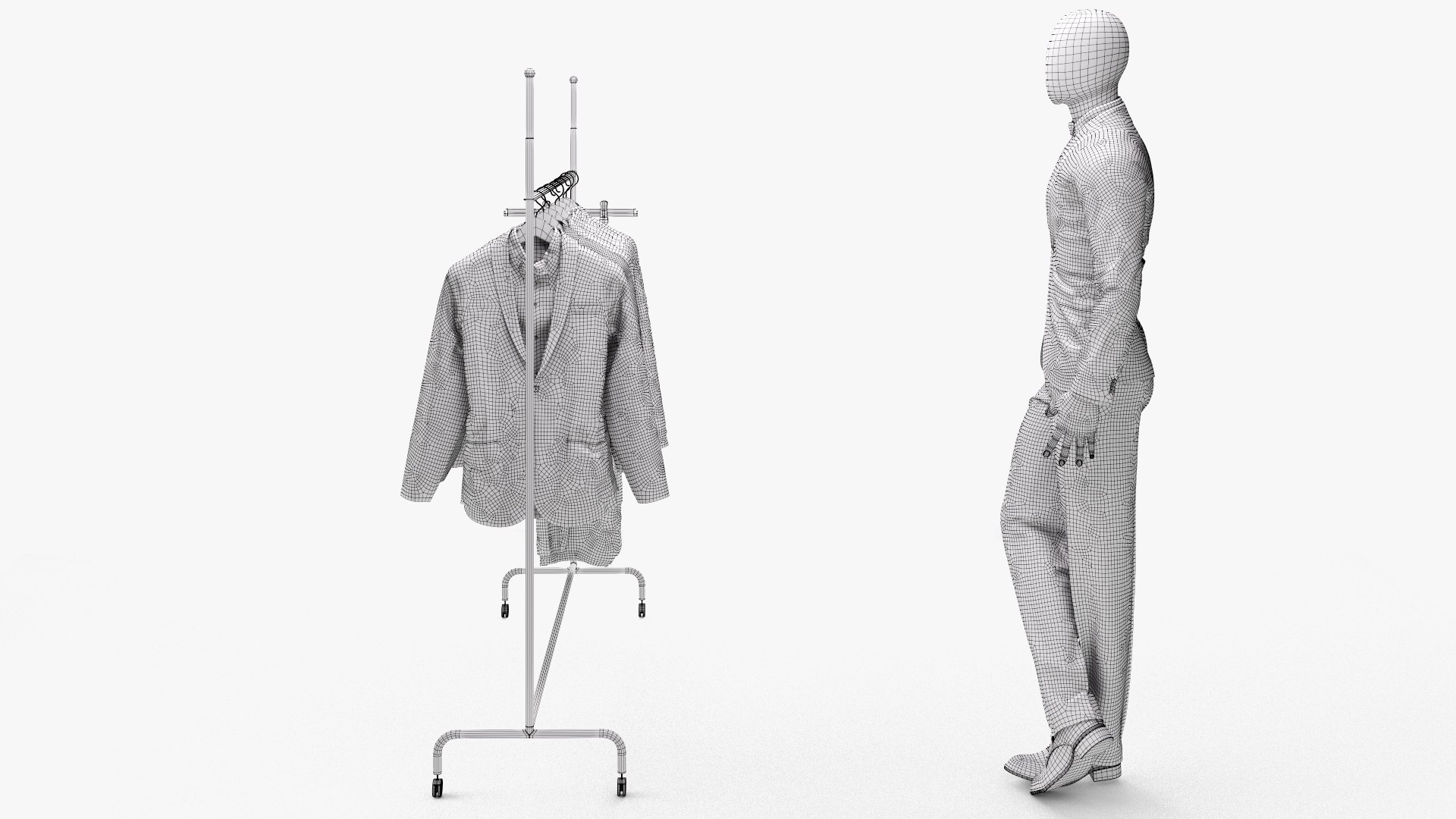 3D Suit Male Stand Model - TurboSquid 1692618
